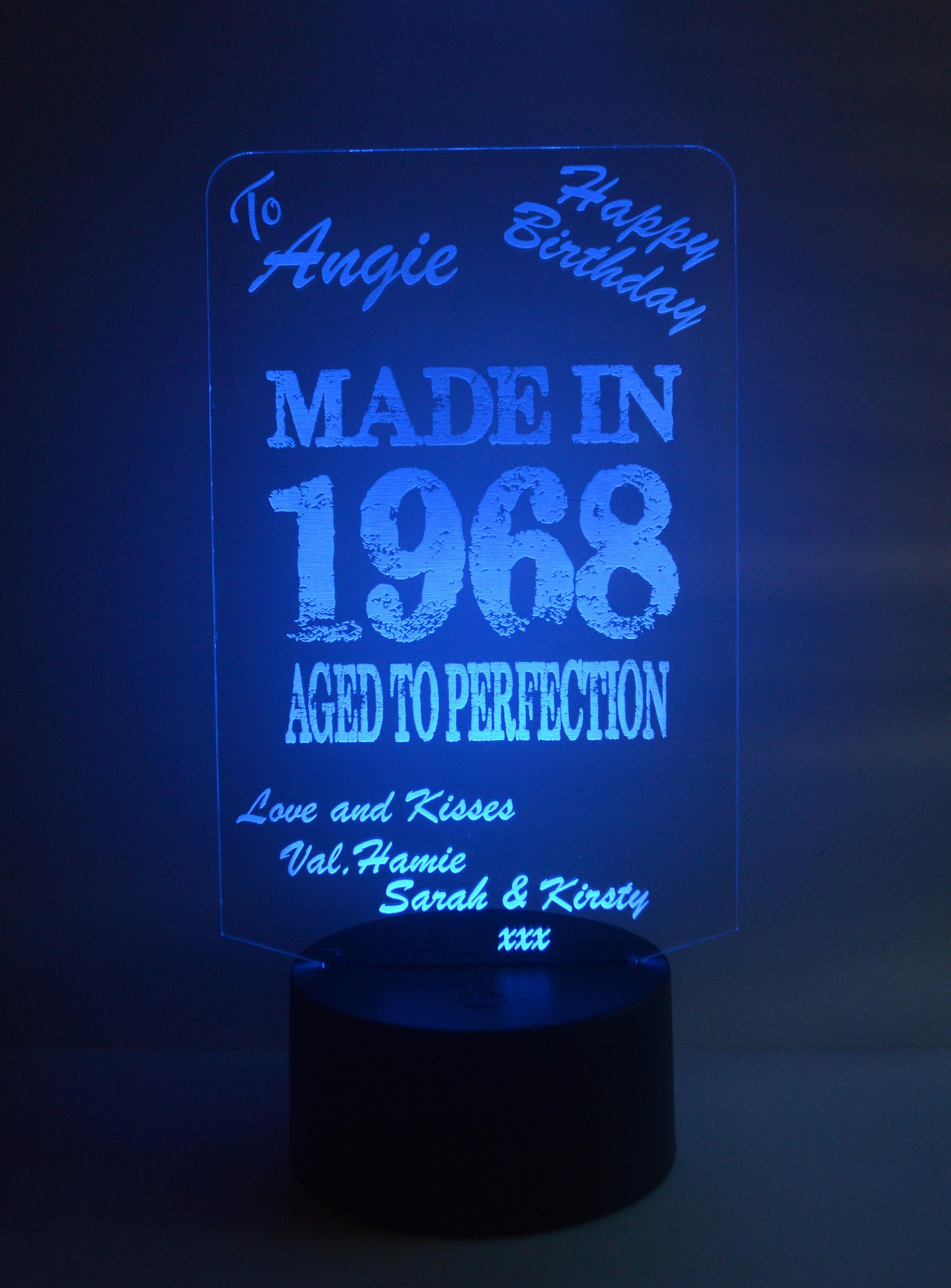 Personalised Birthday LED Card - Etsy UK