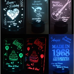 Personalised Birthday LED Card - Etsy UK