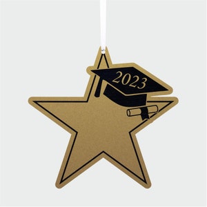 Personalised Graduation Gold Star Hanging Decoration - Etsy