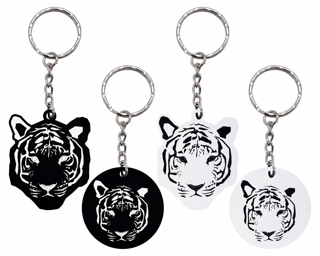 Tiger Head Key Ring - Etsy