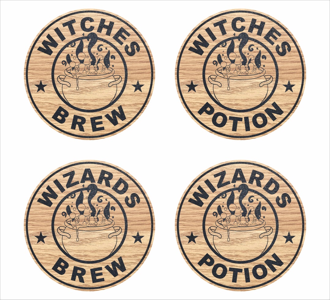 Witches and Wizards Potion Brew Coasters - Etsy