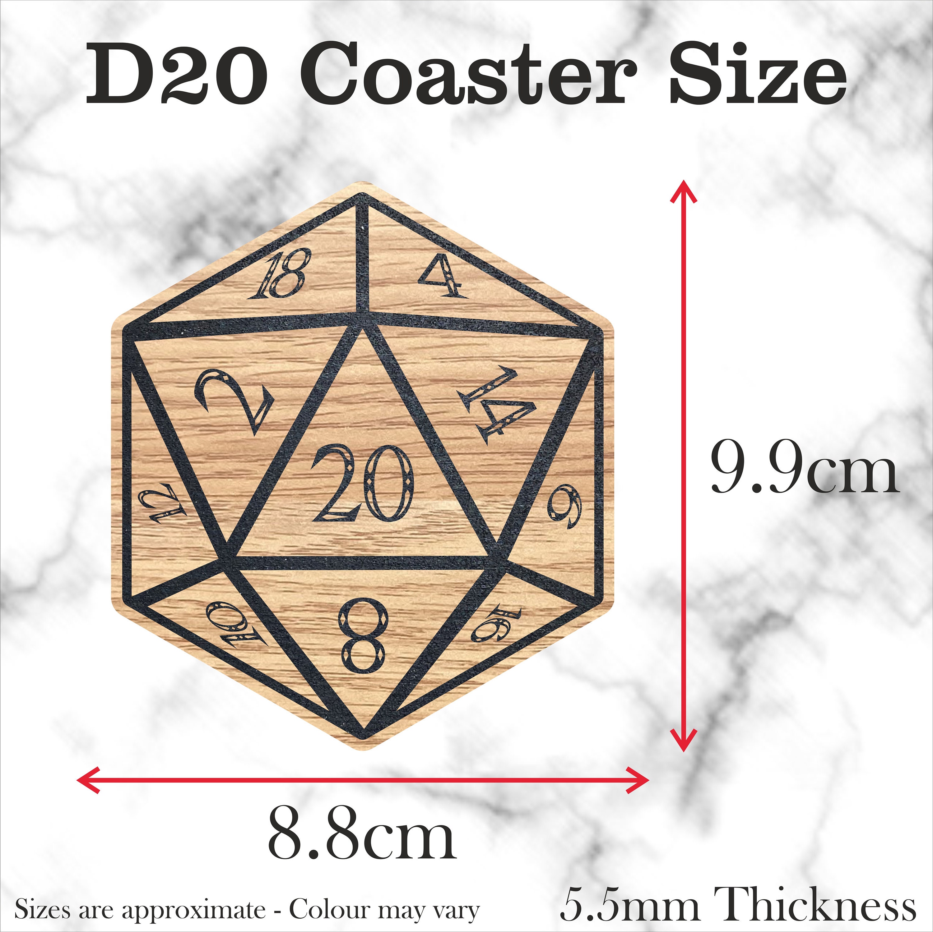 D20 Dungeons and Dragons themed coasters D&D | Etsy