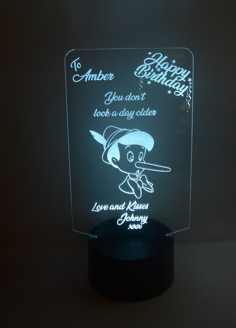 Personalised Birthday LED Card - Etsy UK