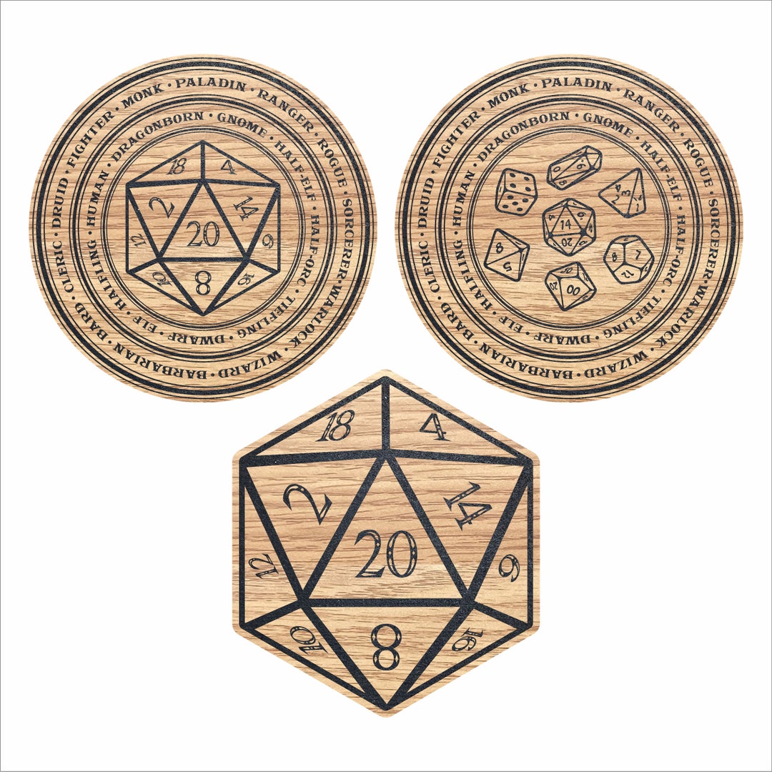 D20 Dungeons and Dragons Themed Coasters D&D - Etsy