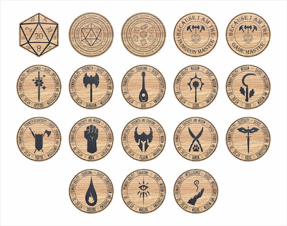 Dungeons and Dragons Coasters Choose Your Class - Etsy UK