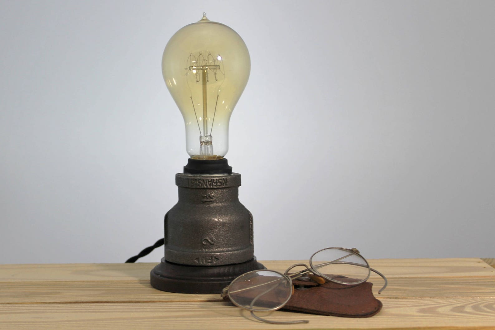 The Edison Light & Base - Etsy
