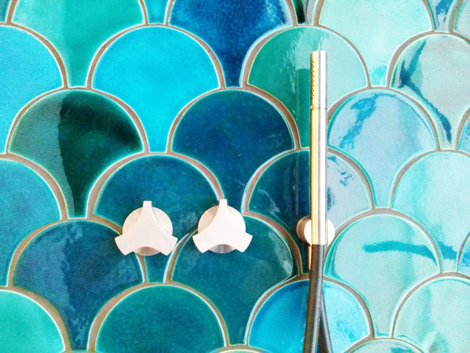 Handmade Ceramic Mosaic Tiles Morocco Fish Scale Ceramic - Etsy
