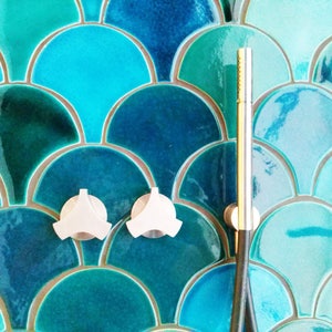 Handmade Ceramic Mosaic Tiles Morocco Fish Scale Ceramic - Etsy