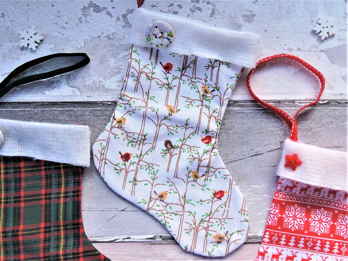 Mini Christmas Stocking stocking tree decoration small | Etsy