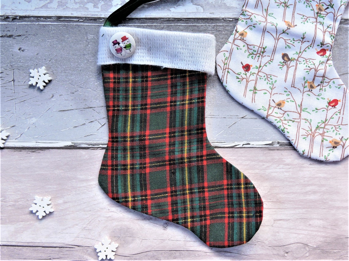 Mini Christmas Stocking stocking tree decoration small | Etsy