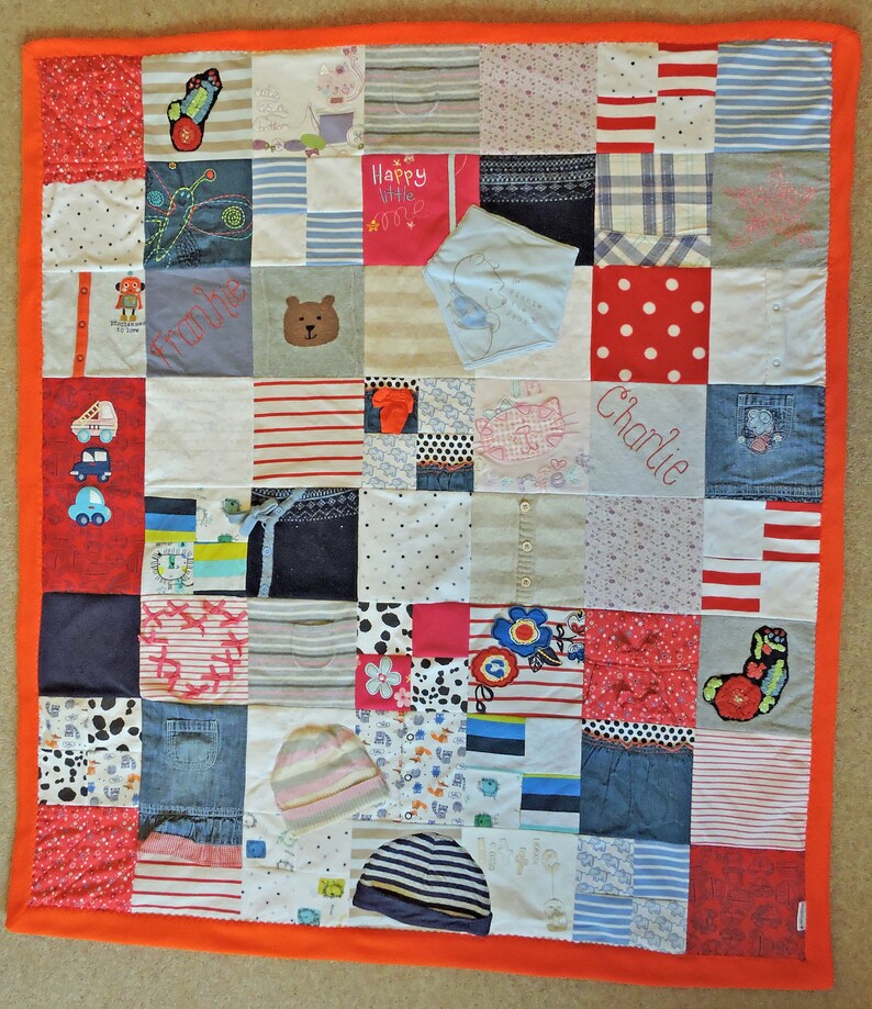 Keepsake Blanket Made From Baby Clothes LARGE Memory Blanket - Etsy