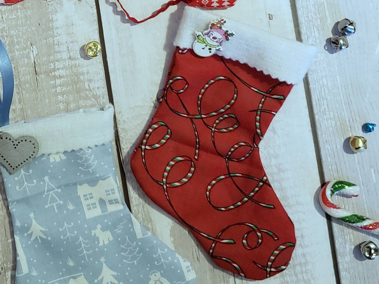 Mini Christmas Stocking Stocking Tree Decoration Small | Etsy