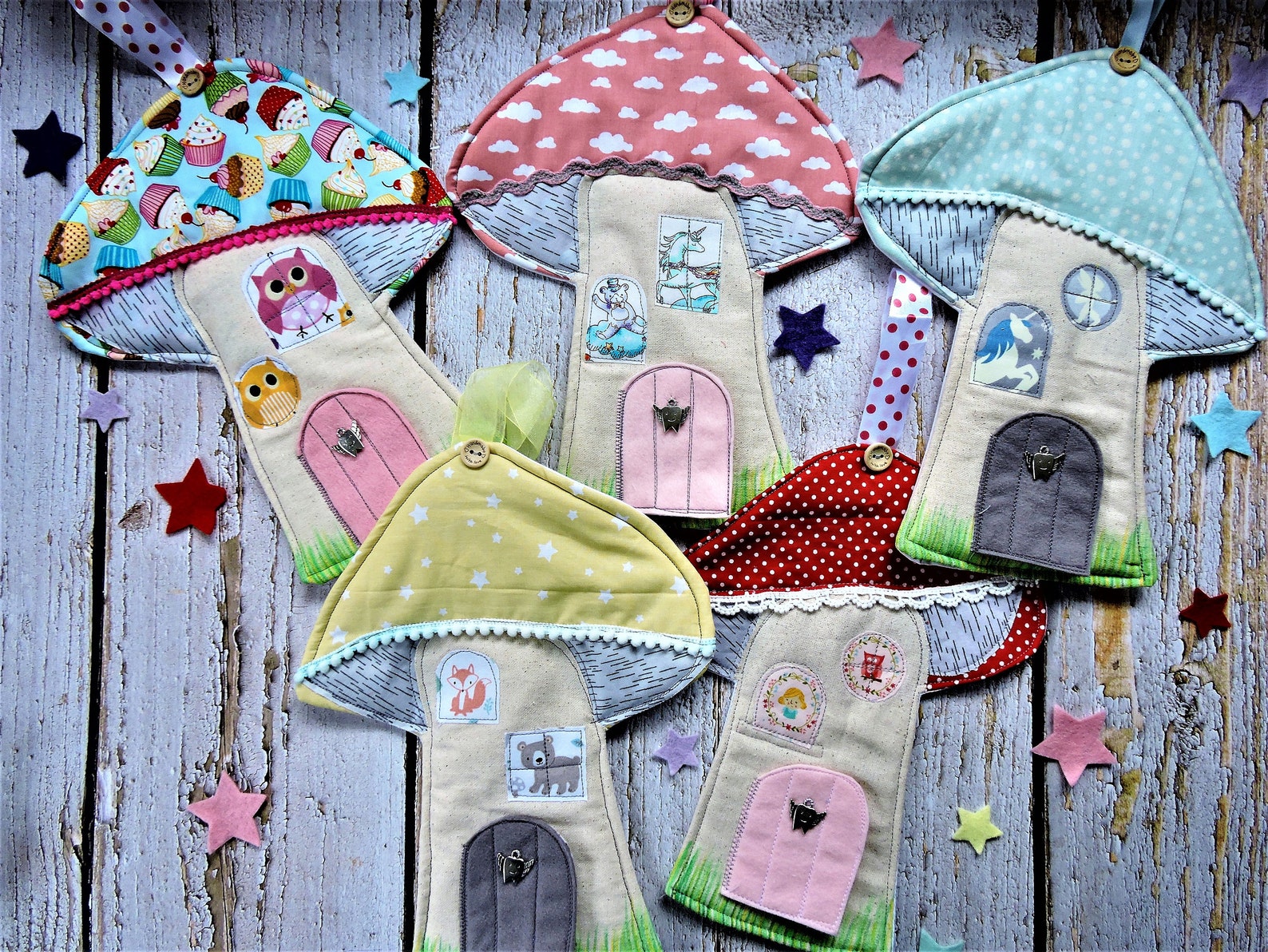 Handmade Tooth Fairy Toadstool House, Wall Hanging Decor - Etsy