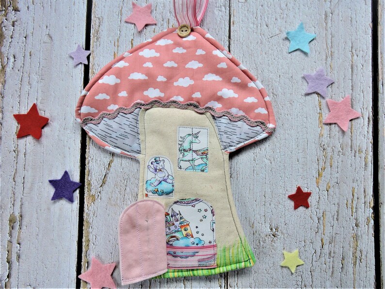 Handmade Tooth Fairy Toadstool House, Wall Hanging Decor - Etsy