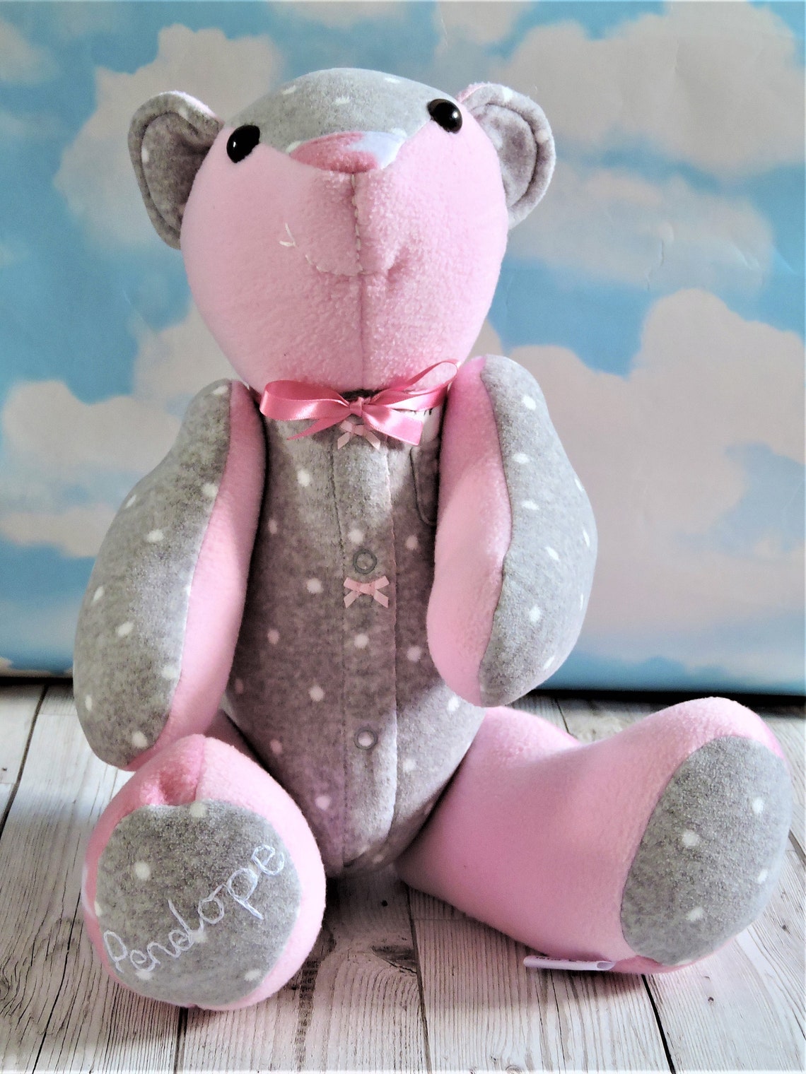 Teddy Bear Keepsake Baby Clothes Keepsake Bear Remembrance - Etsy