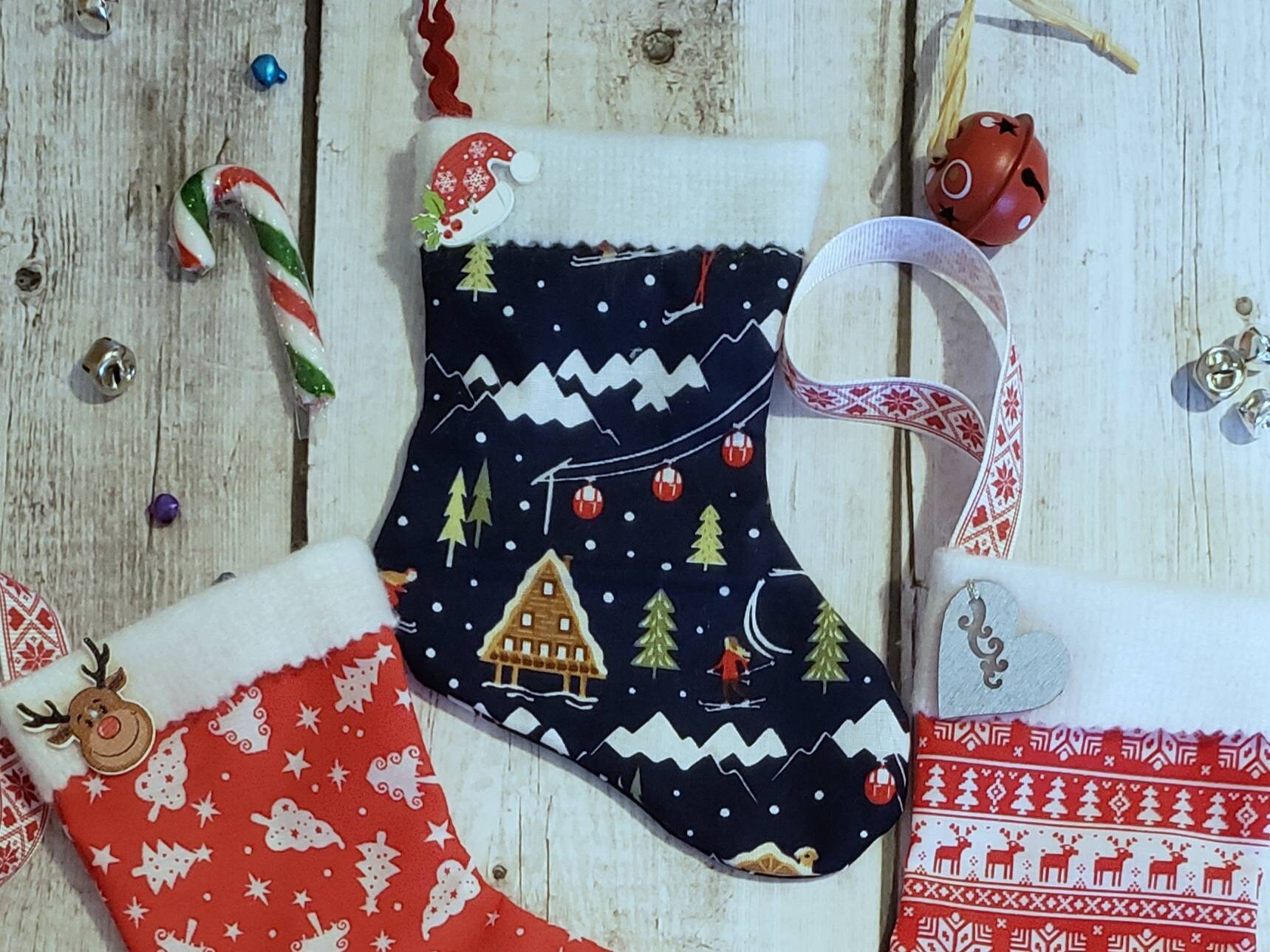 Mini Christmas Stocking Stocking Tree Decoration Small | Etsy