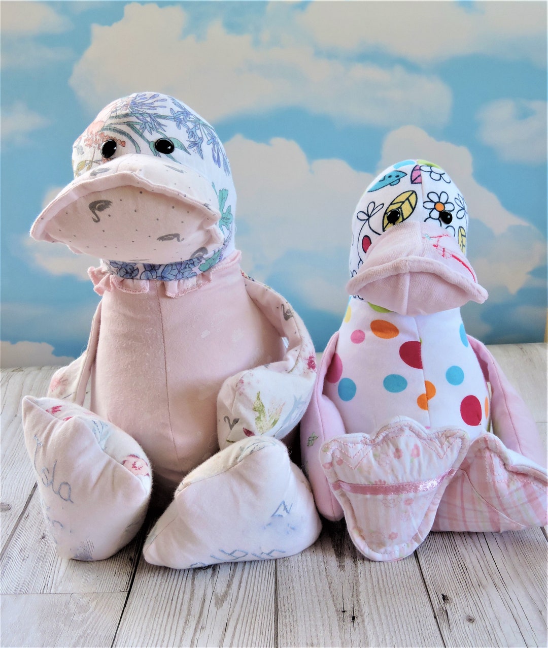 Duck Keepsake Baby Clothes Duck Memory Teddy Memory Duck - Etsy