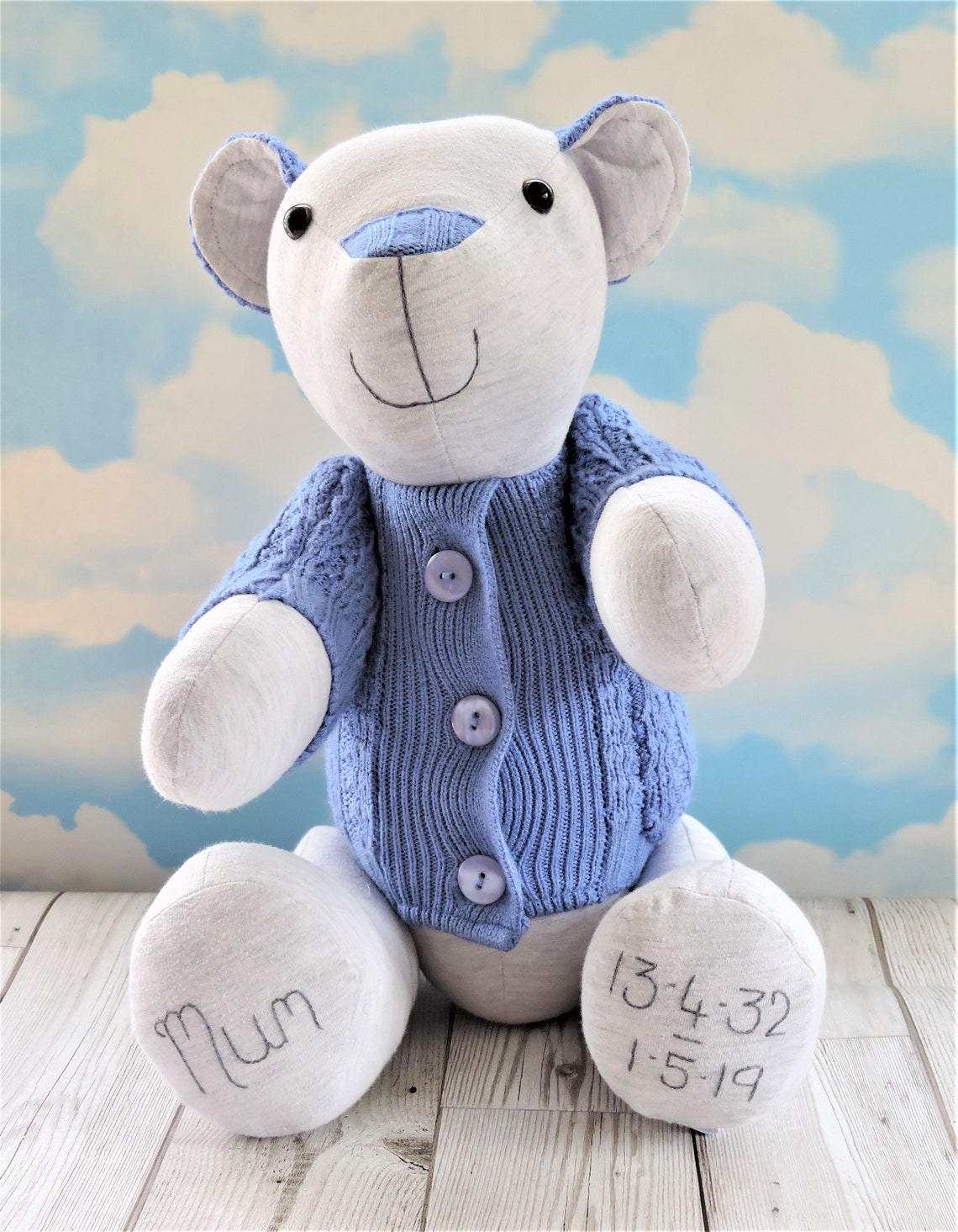 Teddy Bear Keepsake Baby Clothes Keepsake Bear Remembrance - Etsy
