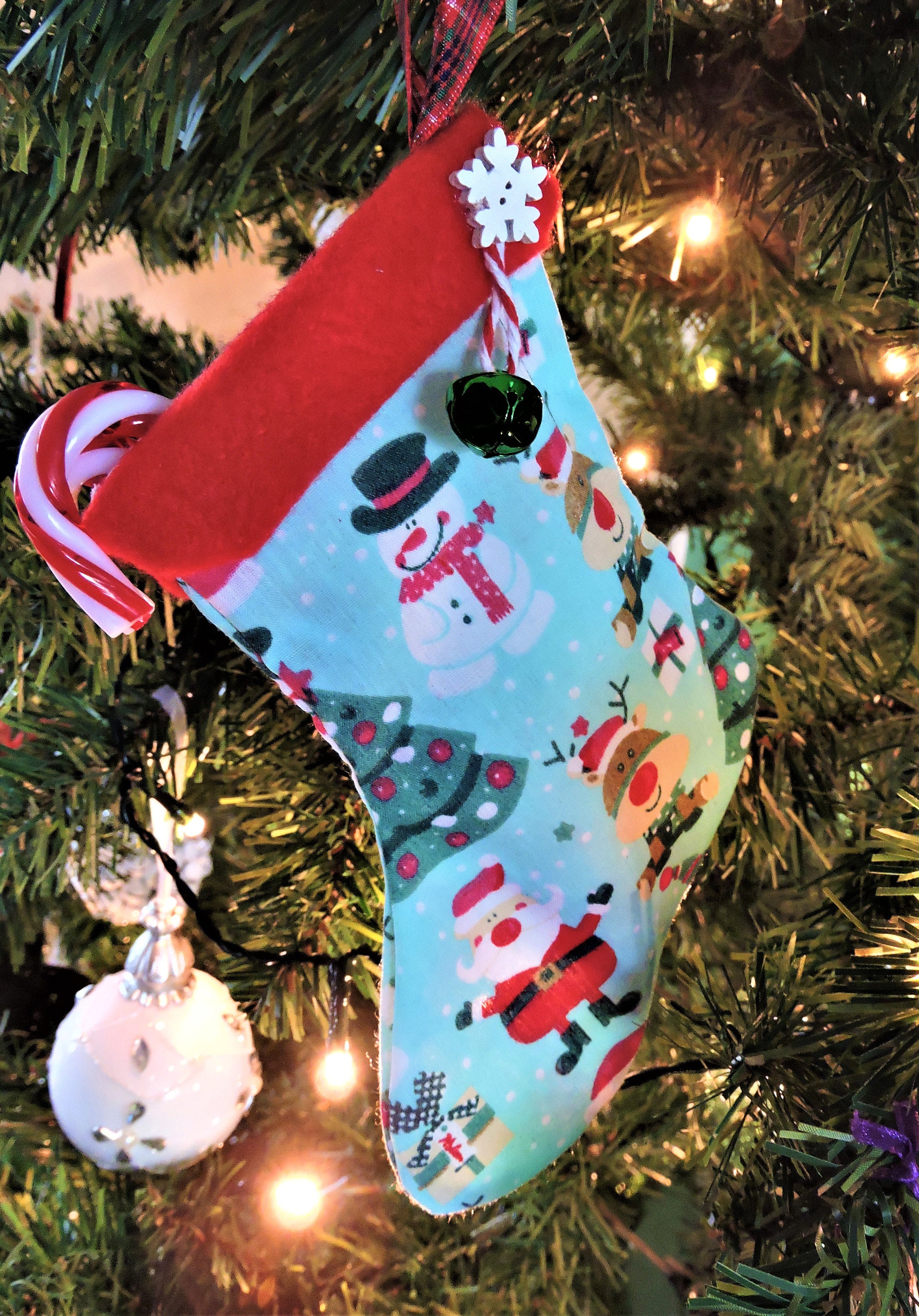 Mini Christmas Stocking Stocking Tree Decoration Small | Etsy