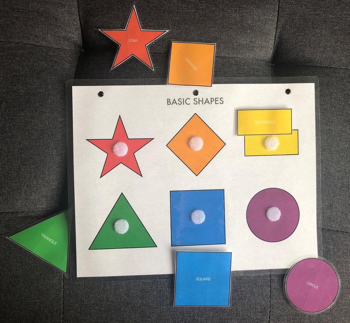 Shape Matching Game, Printable Toddler Preschool Learning Tool ...