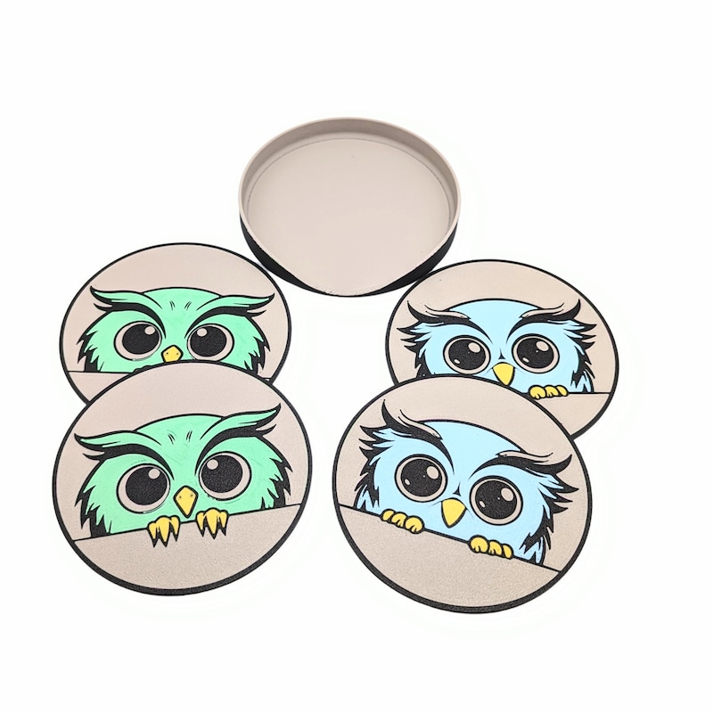Owl Coasters - Etsy