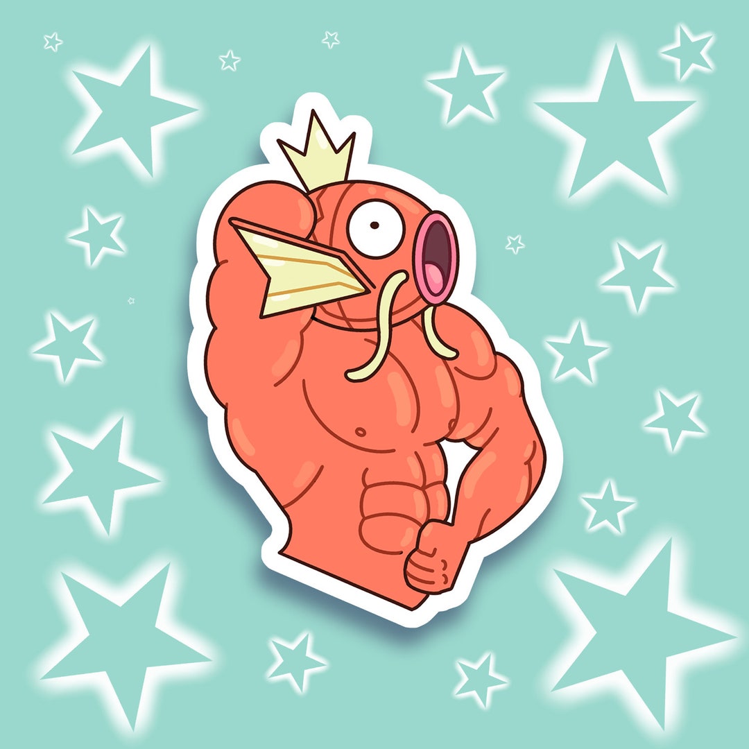 Manly Buff Magikarp Pokémon Sticker - Etsy