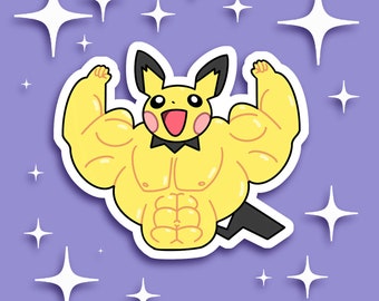 Manly Buff Dunsparce Pokémon Sticker - Etsy