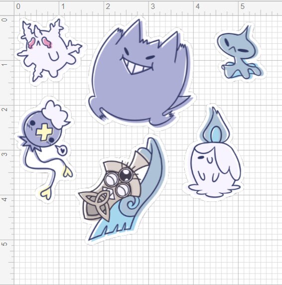 Ghost Pokemon Sticker Bundle - Etsy UK