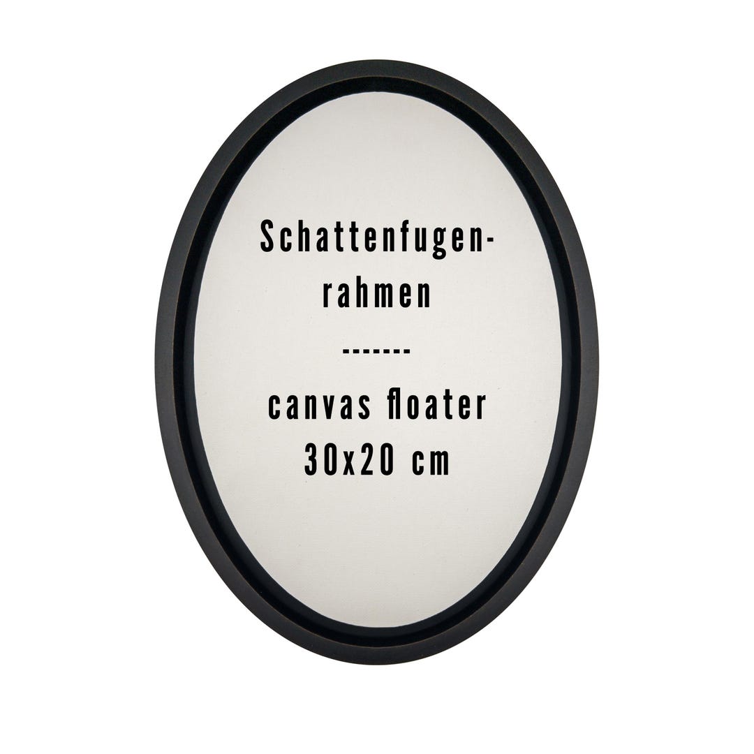 Oval Black Shadow Gap Frame for Stretcher Frames 20 Cm X 30 Cm - Etsy