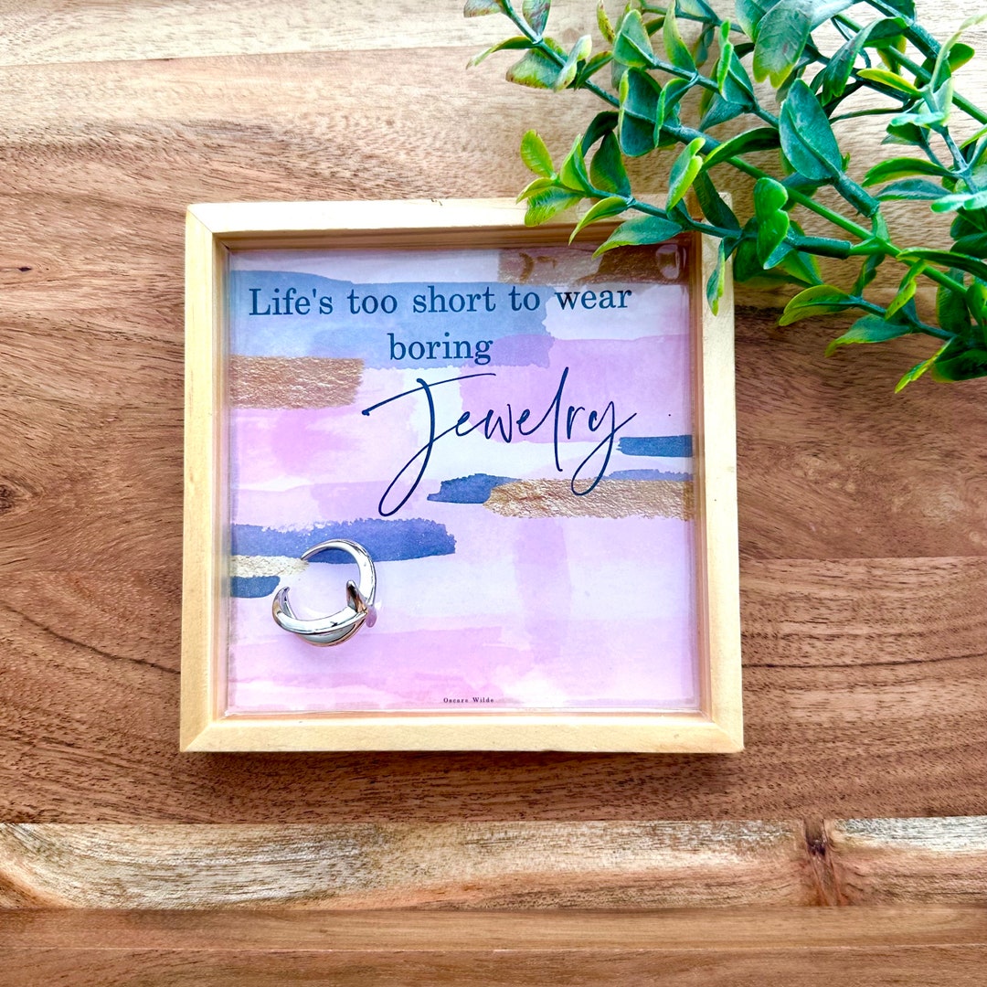 Boho Jewelry Dish for Best Friend Trinket Tray Wood Ring Holder for Her ...