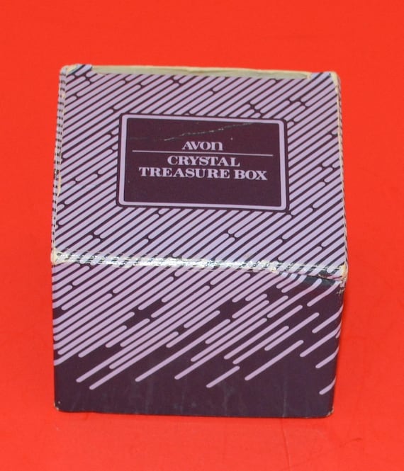 Treasure Box/Jewelry-Avon Vintage Lead Crystal Treasu… - Gem