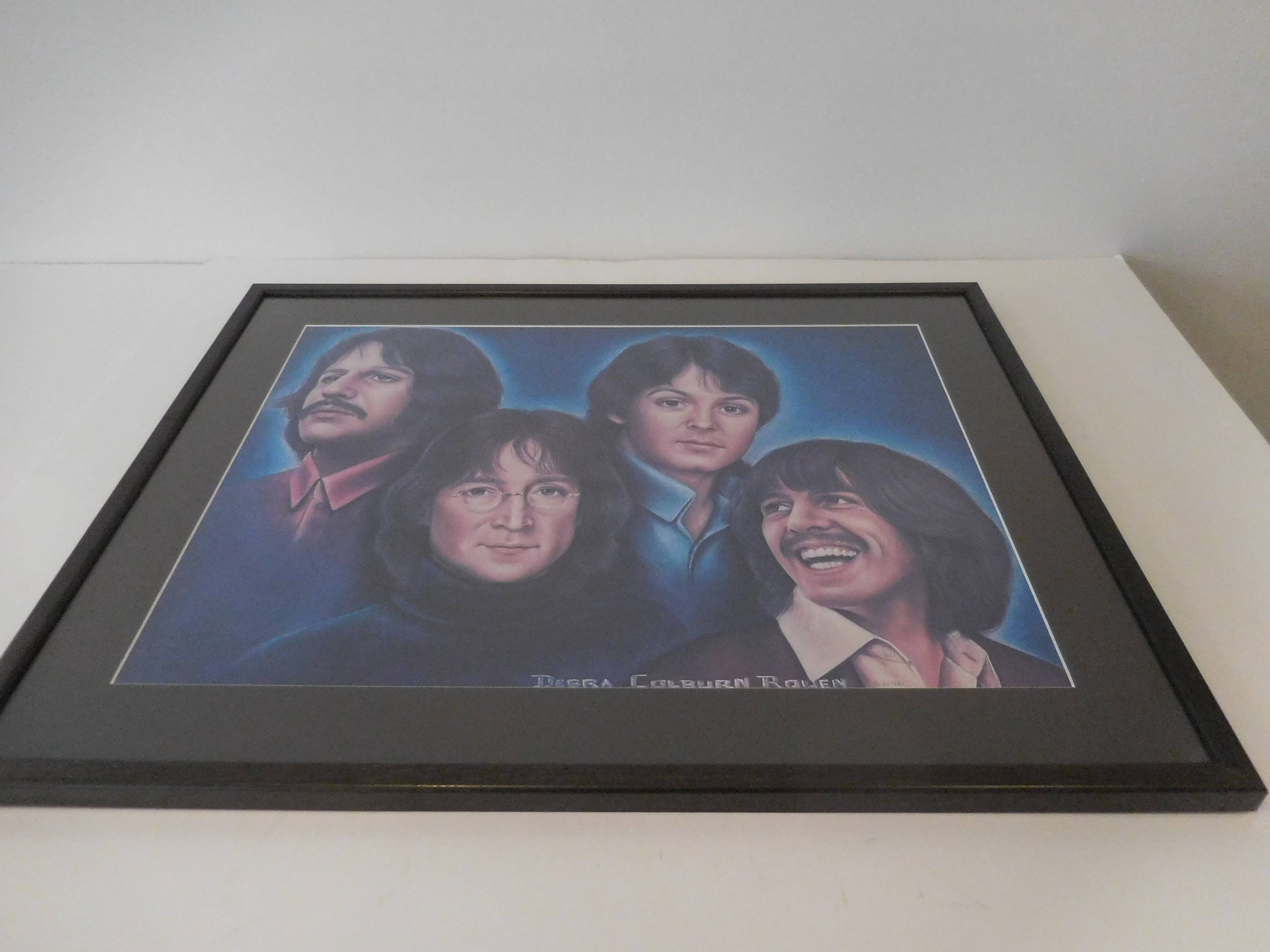 Lithograph/print-the Beatles by Debra Colburn Rowen, Custom Frame - Etsy