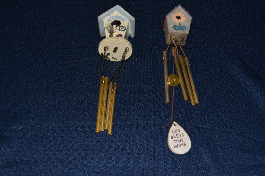 Wind Chimes-mini Hanging Birdhouse Wind Chimes Set of 2 - Etsy