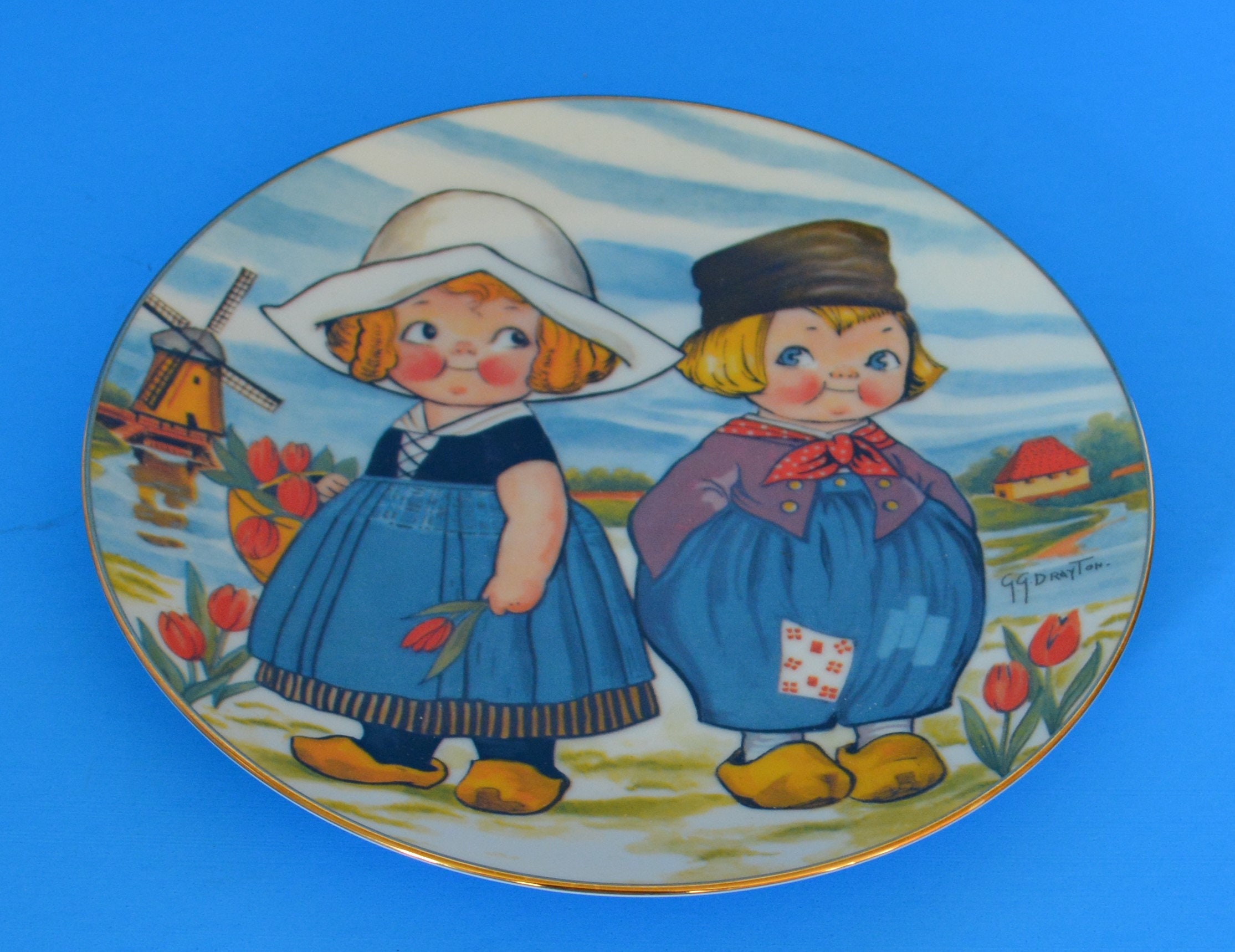 Collectible Plates-dolly Dingle Visits Holland World Travelers Plate ...