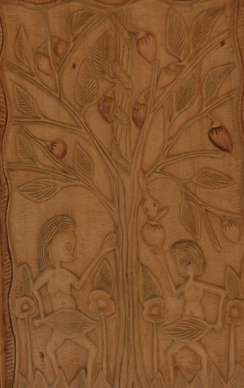 Art-wood Carving Adam and Eve - Etsy