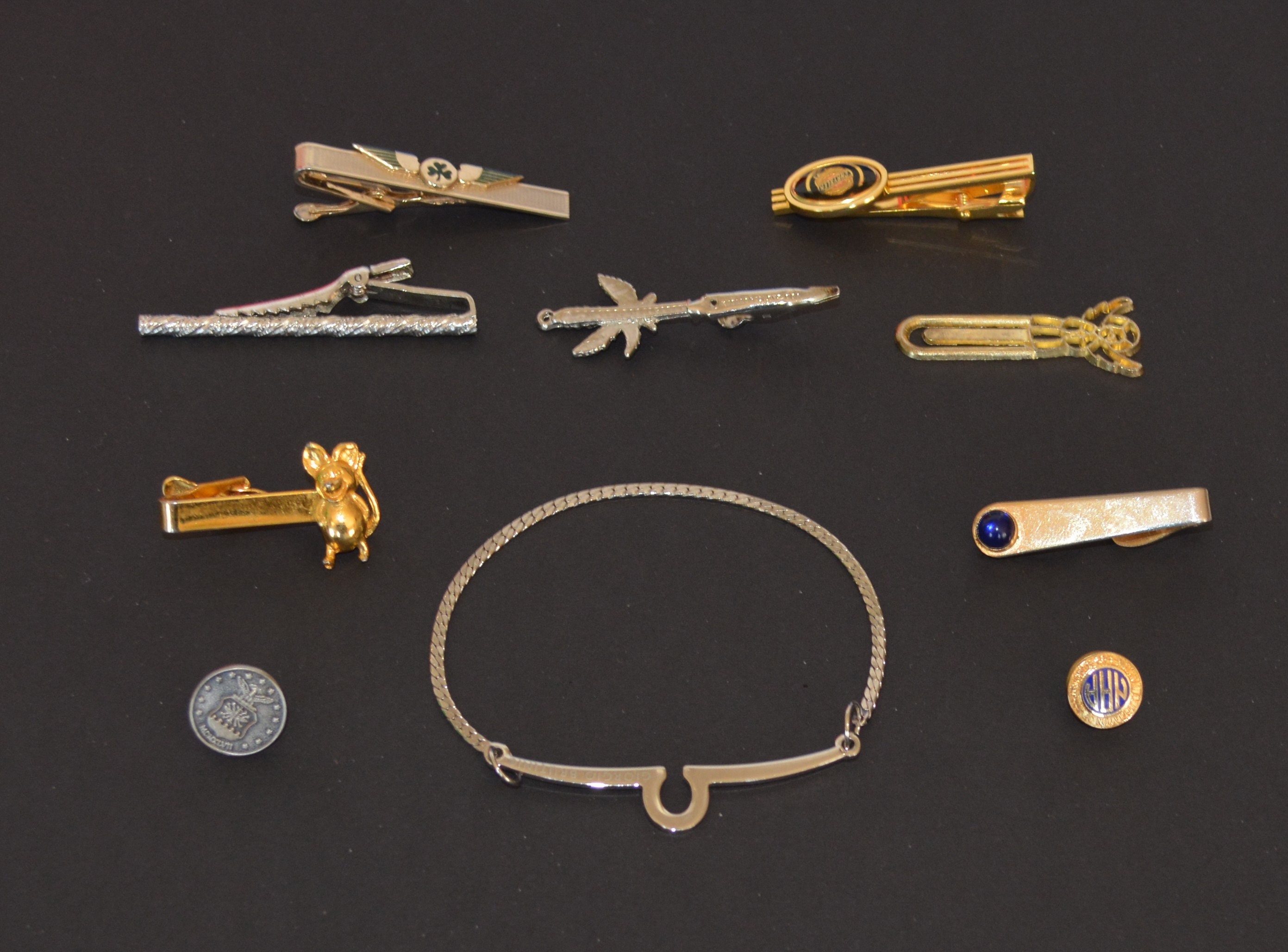 Tie Clips/tacks-lot of 10 Vintage Tie Clasps/tie Pins - Etsy