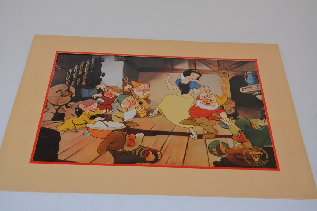 Lithograph/print-a Walt Disney Classic, Snowwhite and the Seven Dwarfs ...