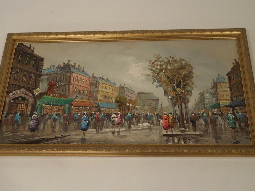 Painting-original Oil by A. Veltz, Signed - No Title (paris) - Etsy