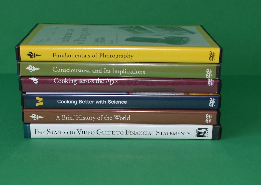 The Courses Dvds: History, Cooking, Photography + Stanford Video - Etsy
