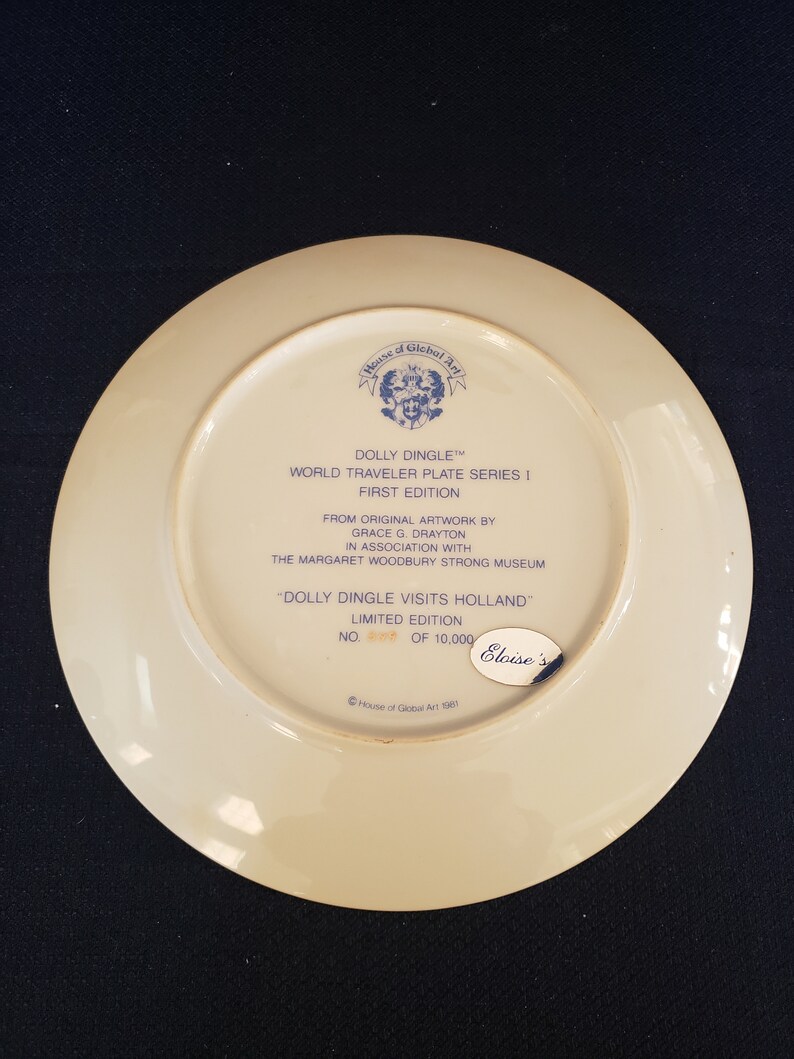 Collectible Plates-dolly Dingle Visits Holland World Travelers Plate ...