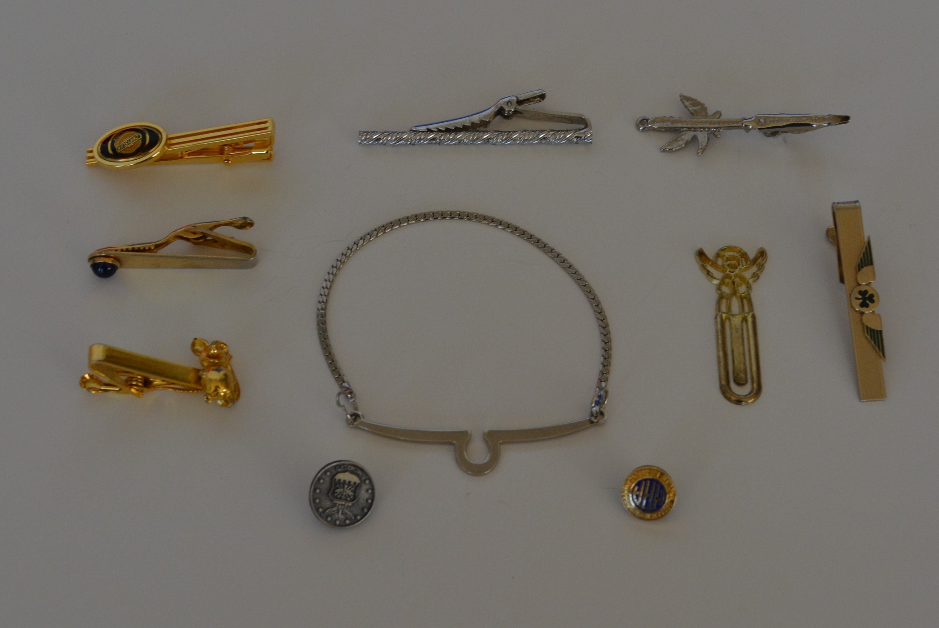 Tie Clips/tacks-lot of 10 Vintage Tie Clasps/tie Pins - Etsy