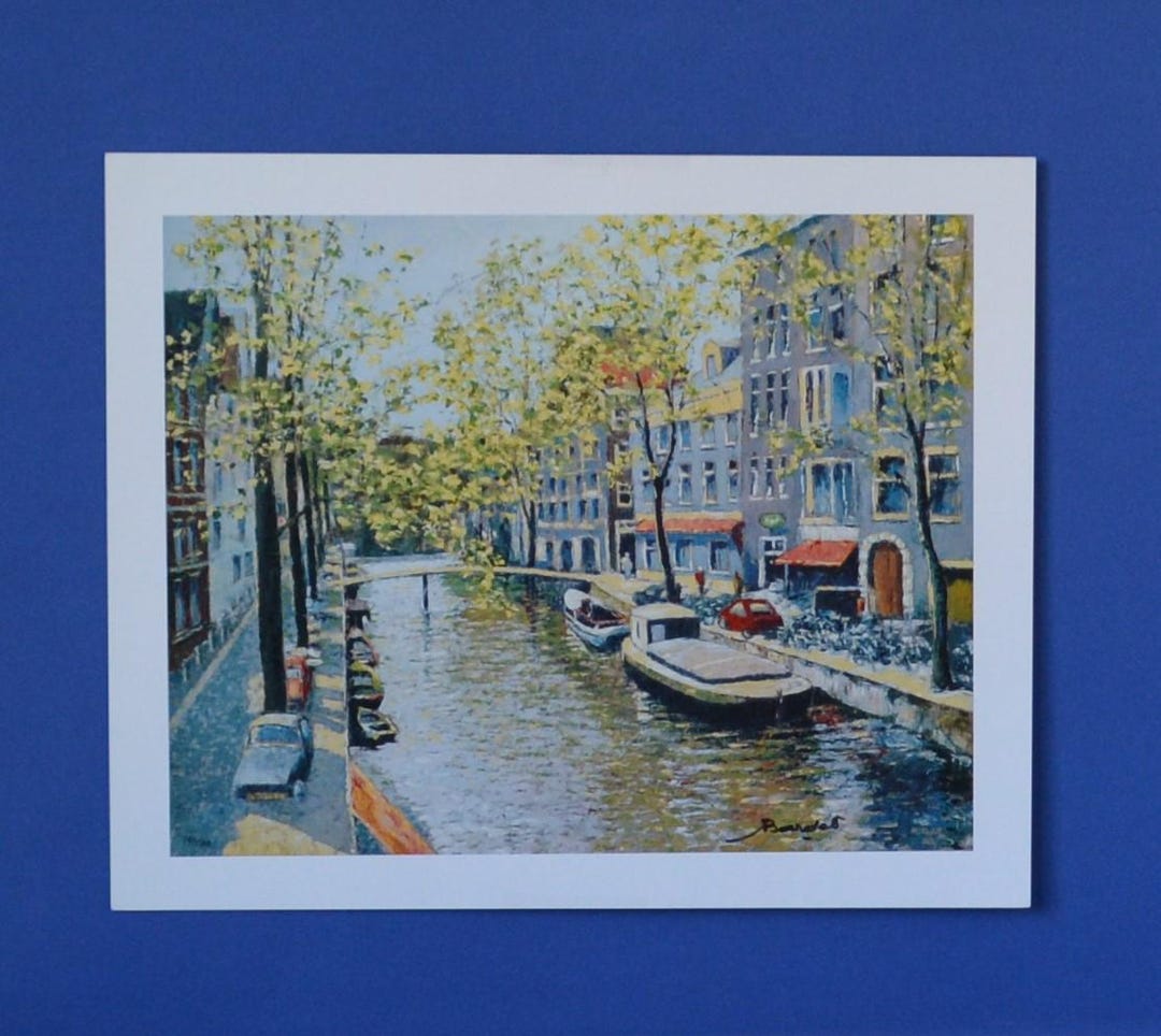 Art-andre Bardet Serio Lithograph Titled Amsterdam, Signed-limited ...