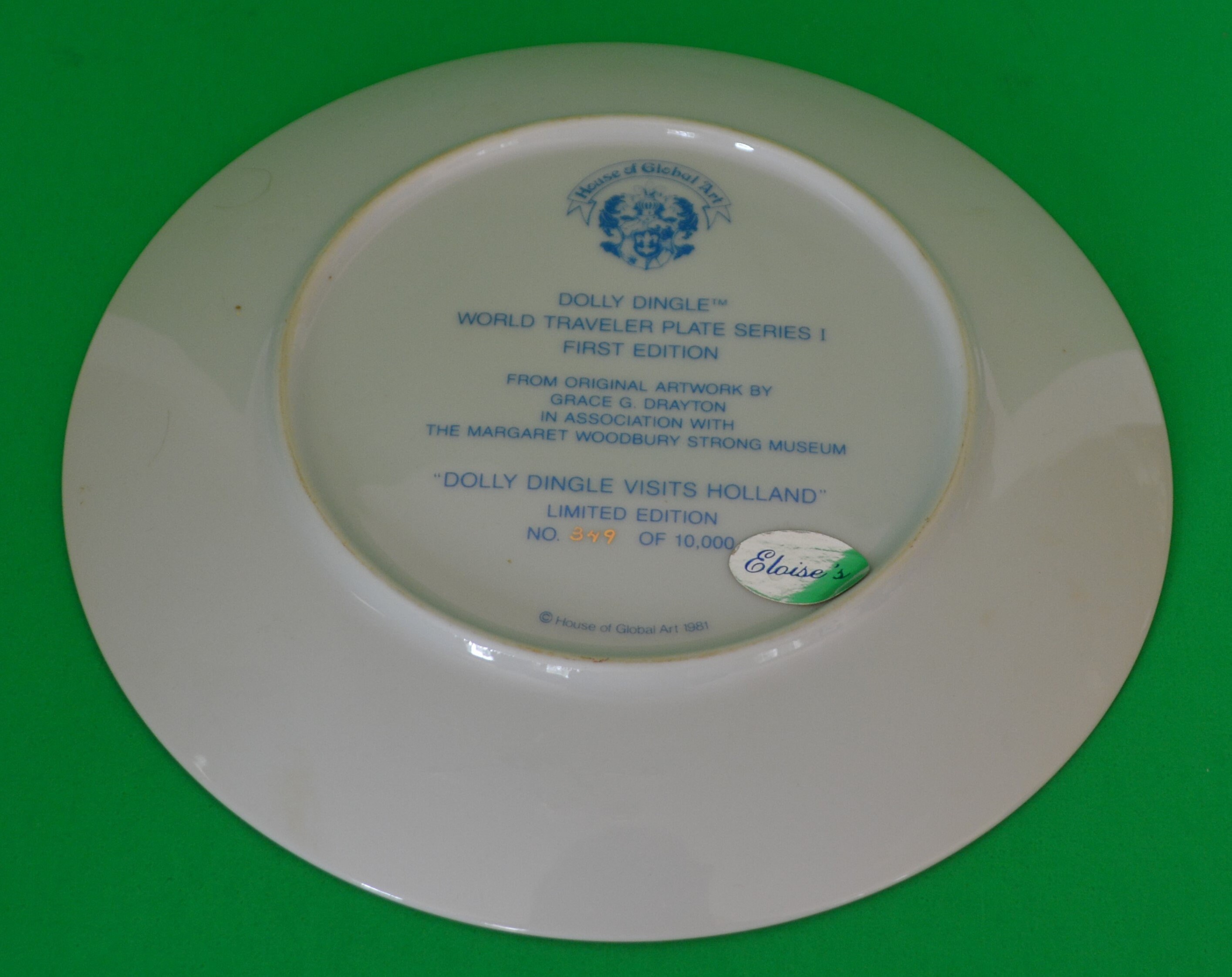 Collectible Plates-dolly Dingle Visits Holland World Travelers Plate ...