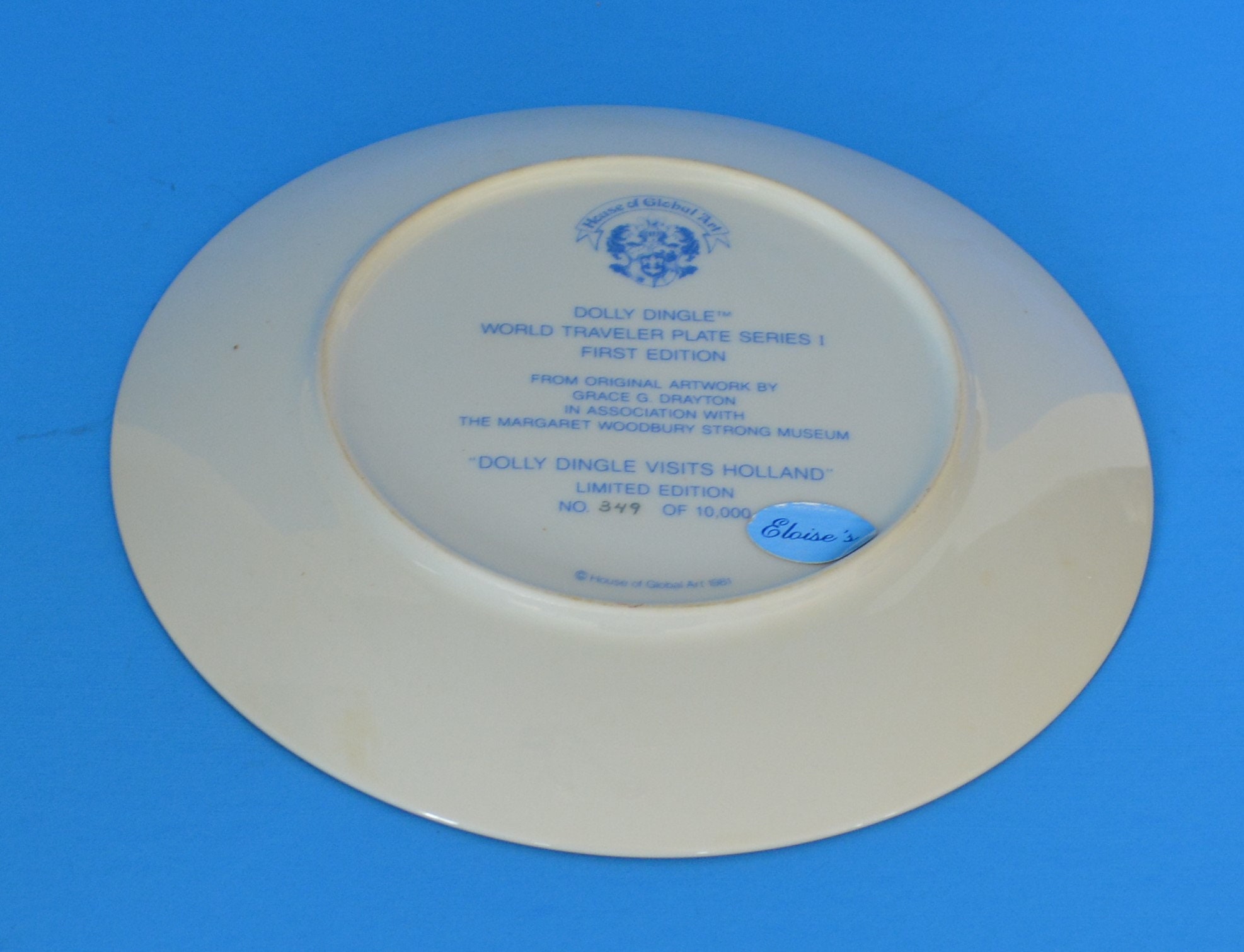 Collectible Plates-dolly Dingle Visits Holland World Travelers Plate ...
