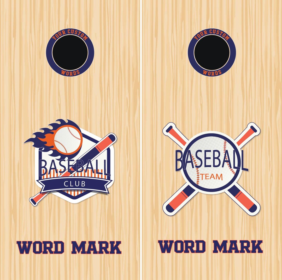 Baseball Cornhole Decals - Etsy