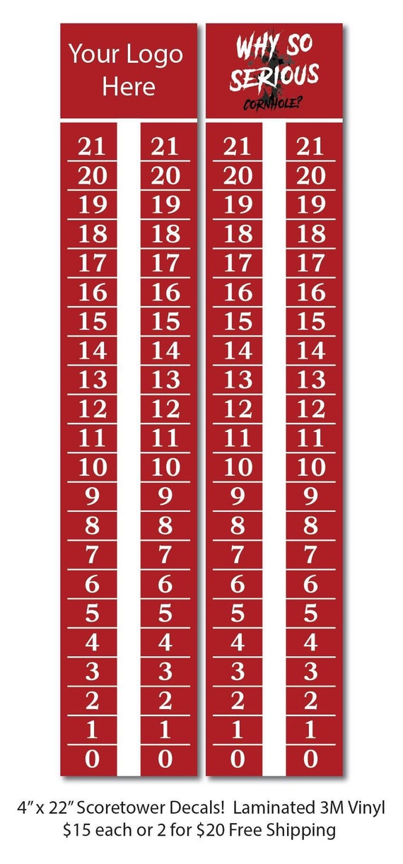 Cornhole Score Board Decals | Etsy