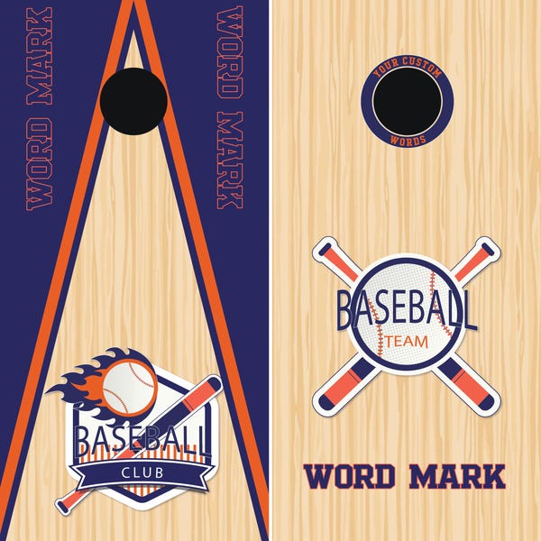 Baseball Cornhole - Etsy