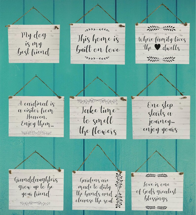 Cute Country Cottage Quotes Hanging Sign, Word Sign, Shabby Chic ...
