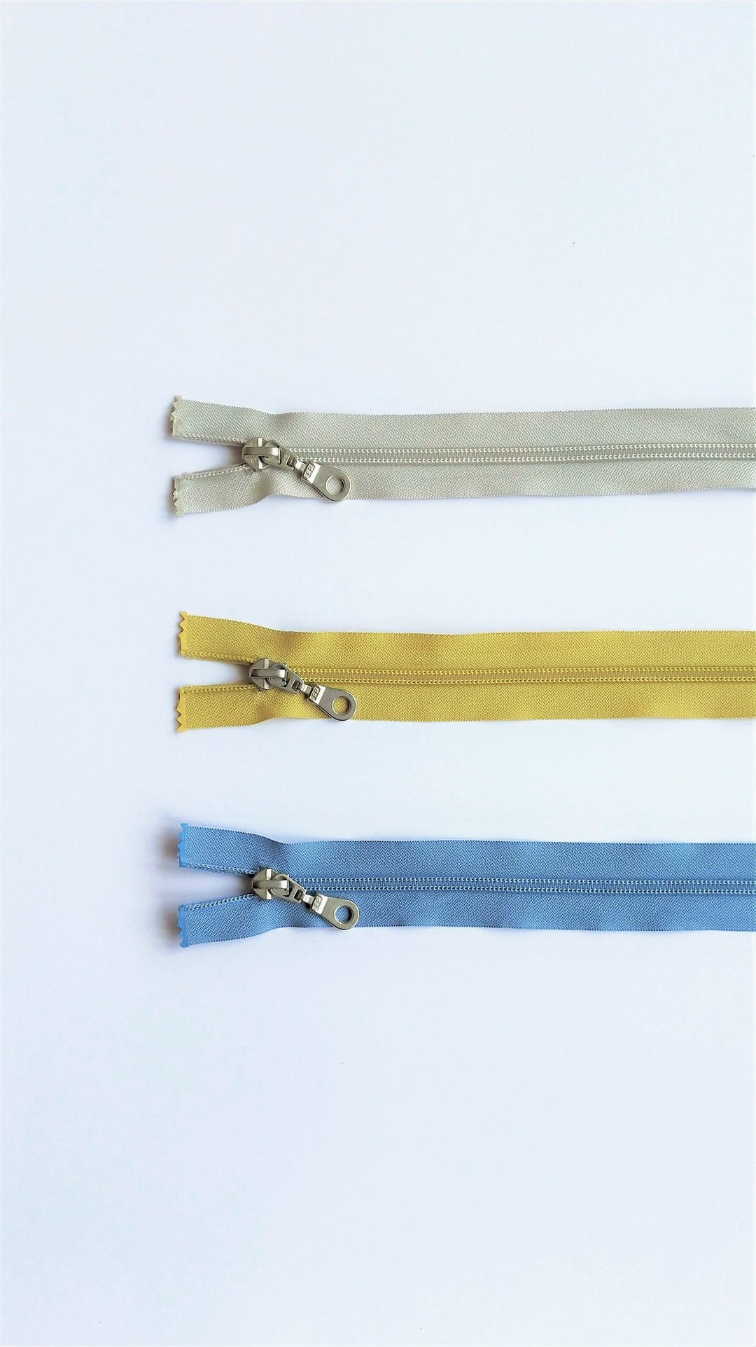 Zipper 65cm / Open-end Slide Fastener / Nylon Plastic Grey - Etsy