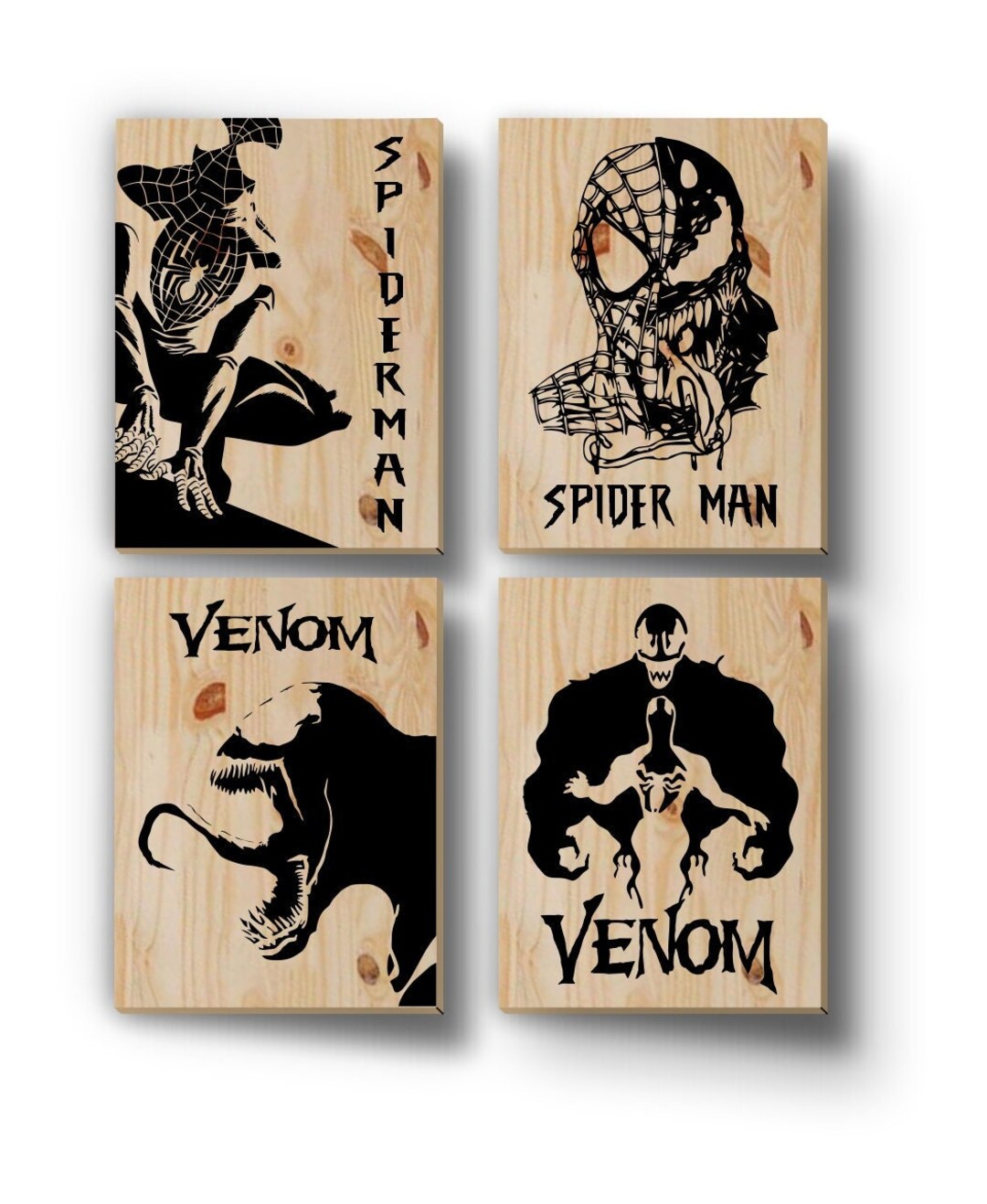 Spider Man / Venom Boards, Customizable, Wooden Boards, Marvel ...